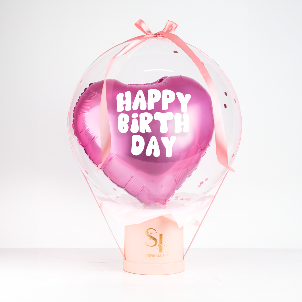 BALLOON BOUQUET CUMPLEAÑOS ROSADO – SORPRENDE LIMA
